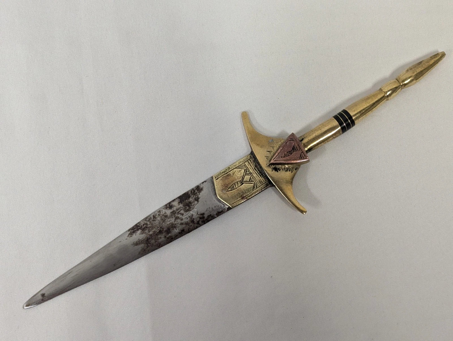 African Tribal Dagger with French Military Operation Barkhane Pin Badg ...